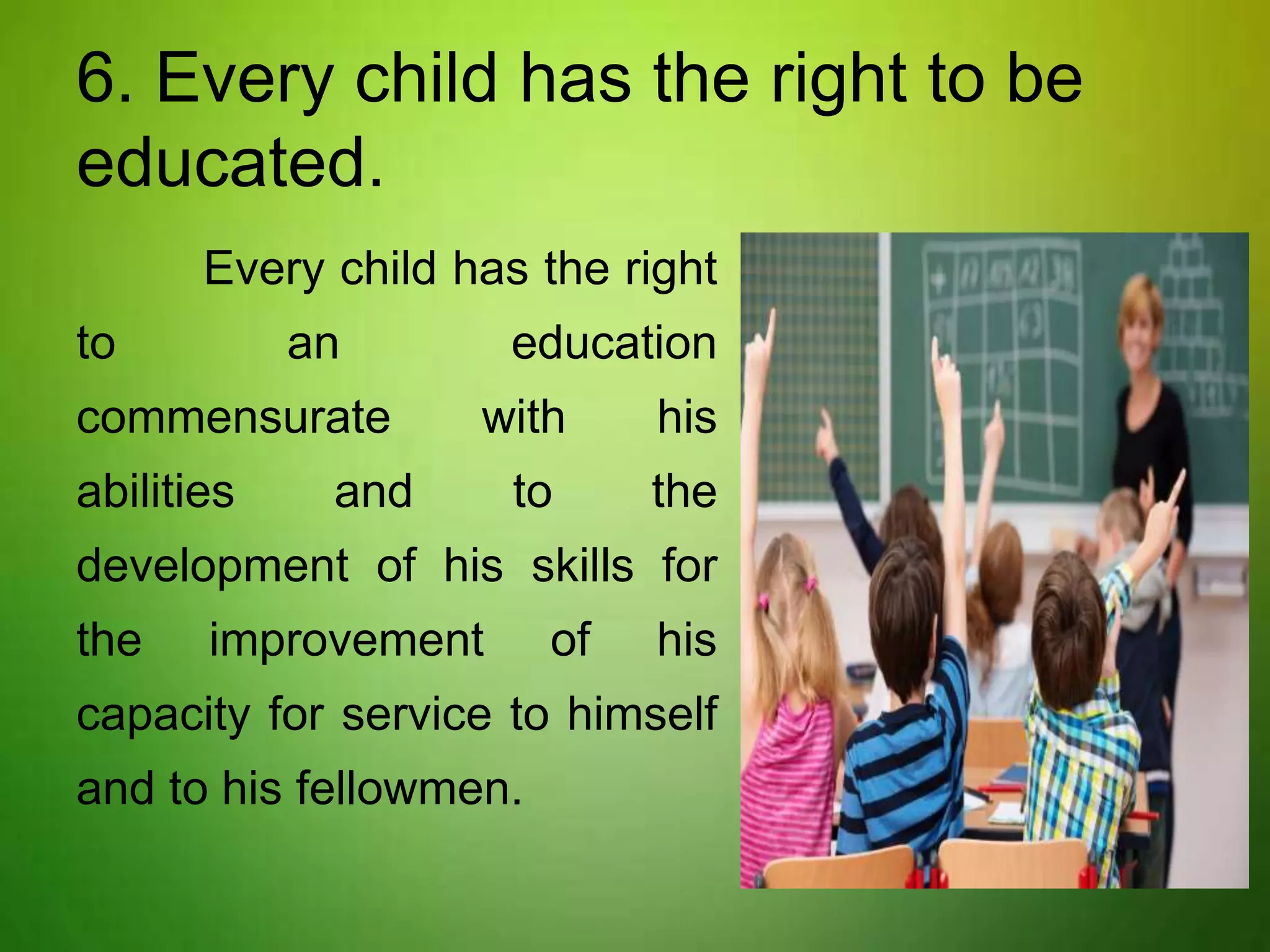 Rights of a child | PPTX