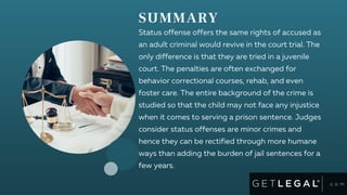 Rights of an accused in a status offense | PDF