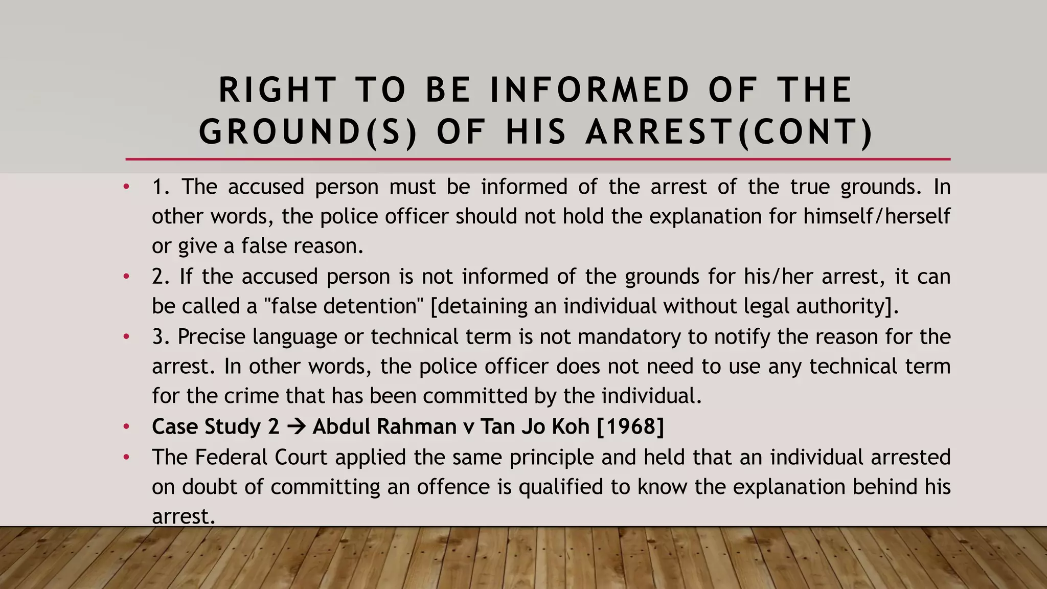 Rights of An Accused Person in Malaysia | PDF