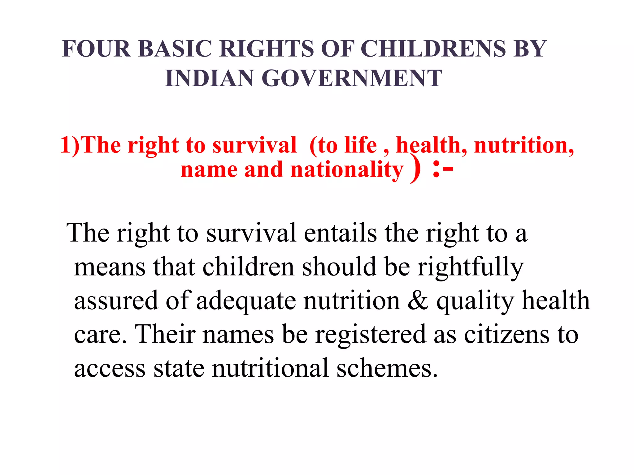 Rights of children | PPTX