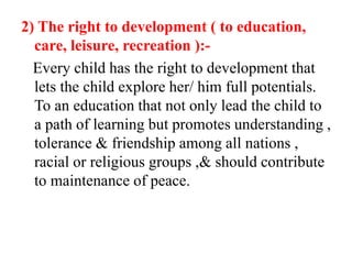 Rights of children | PPTX