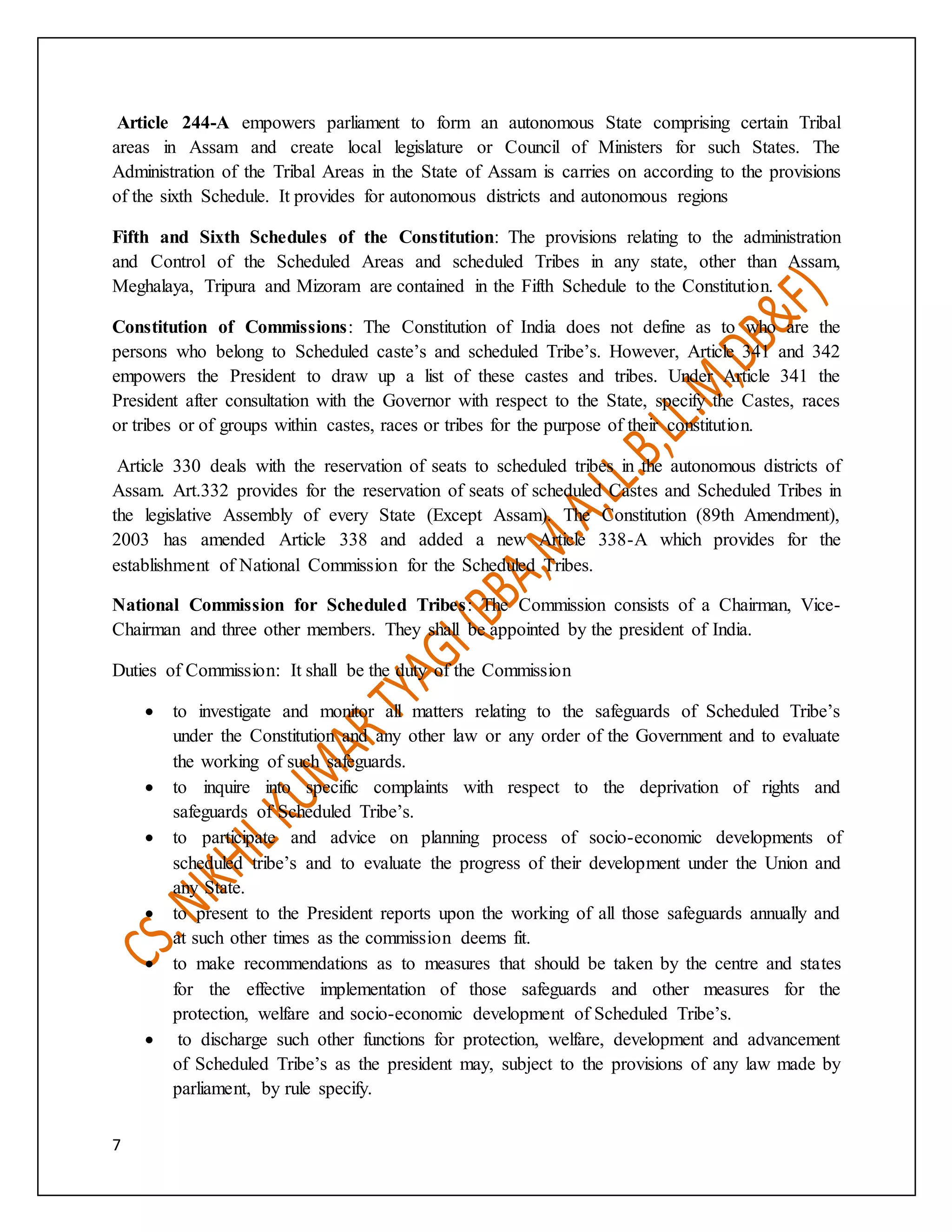 Rights of indigenous people | DOCX