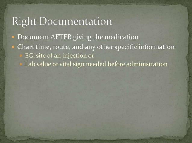 Rights of medication administration | PPTX | Pharmaceutical Drugs ...