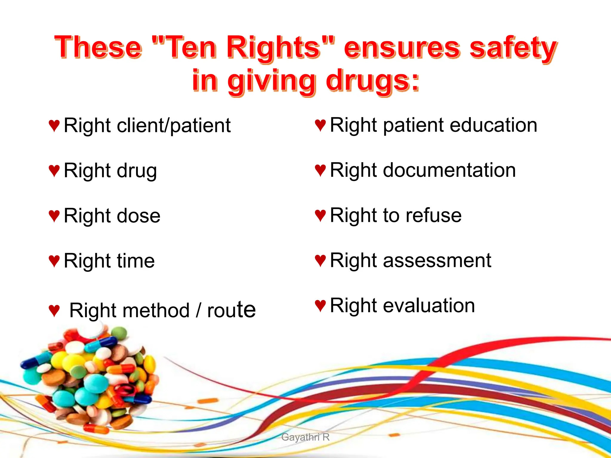 RIGHTS OF MEDICINE ADMINISTRATION .PPT.9 | PPT
