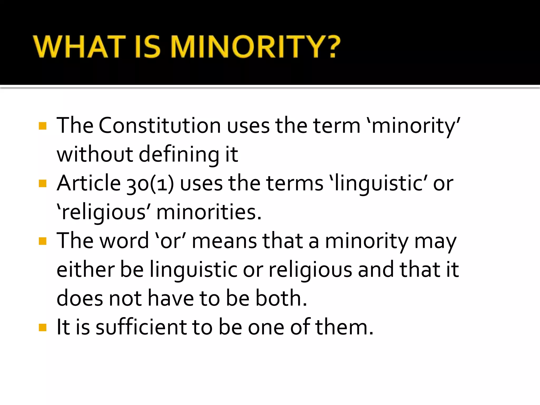 Rights of minority institutions | PPTX