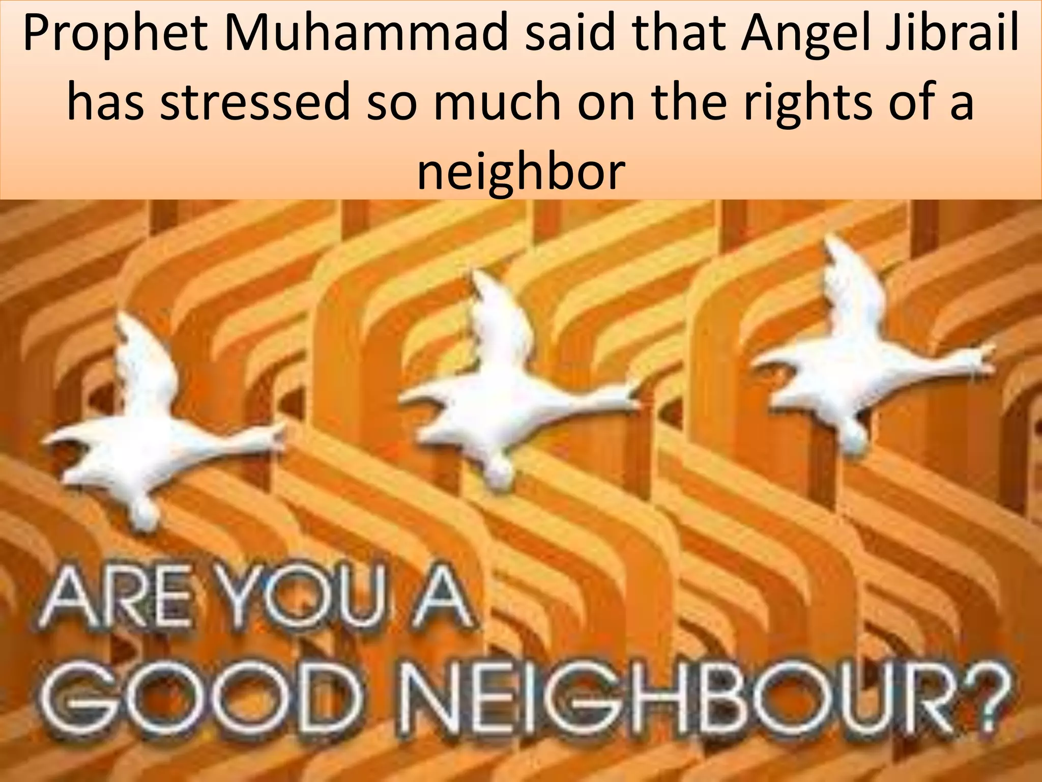 Rights of neighbors, the sick and the Orphans in Islam | PPTX