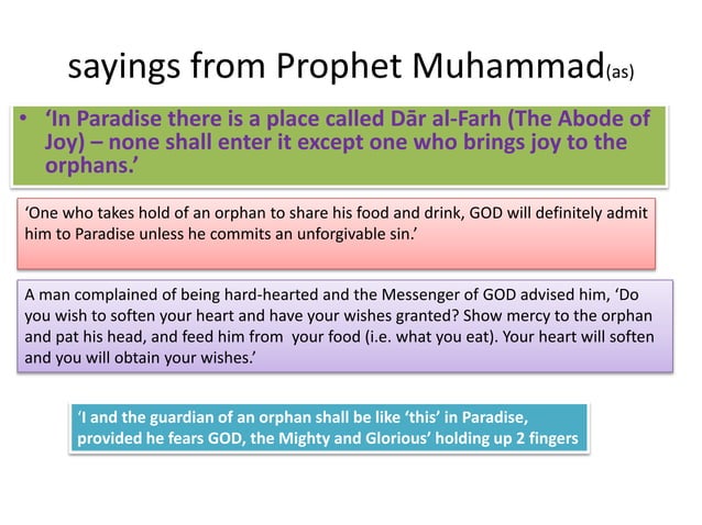 Rights of neighbors, the sick and the Orphans in Islam | PPTX