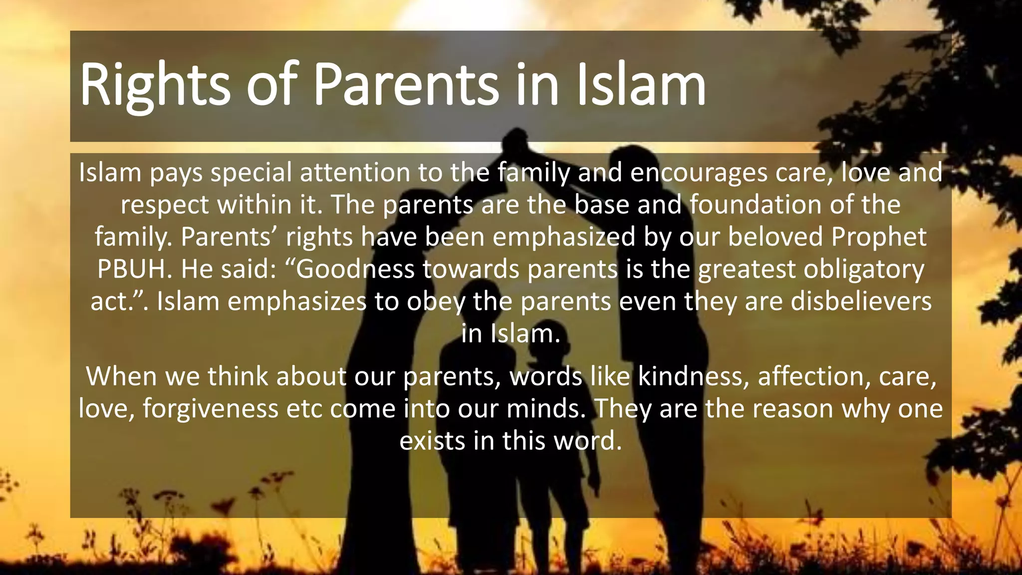 Rights of parents in islam by alimlive.com