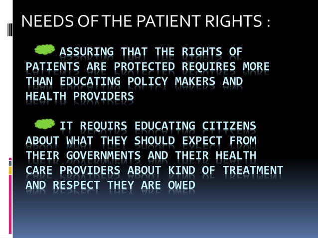 Rights of patient | PPTX | Healthcare Industry | Industries