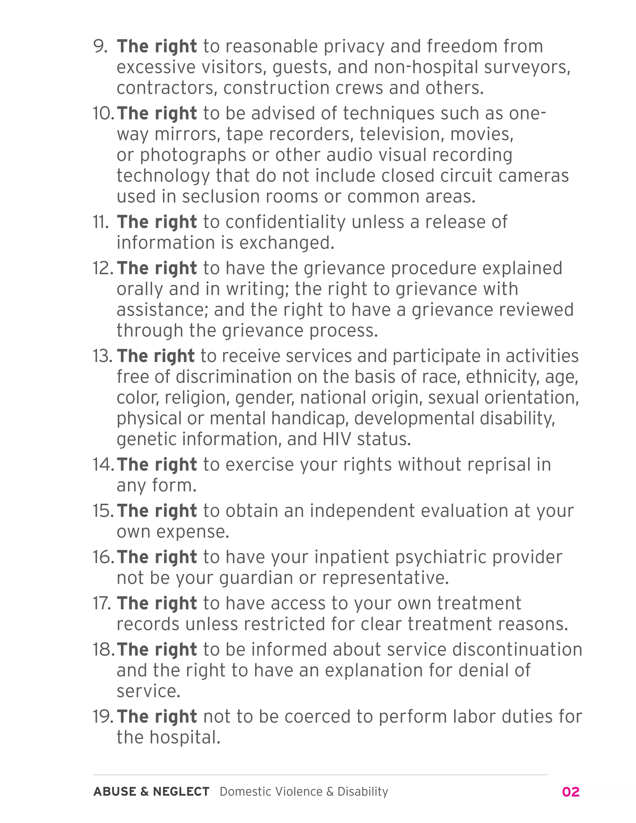 Rights of Persons Served MH Ohio | PDF
