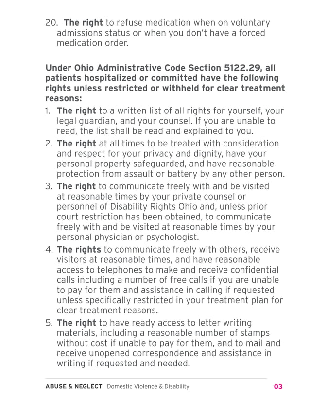 Rights of Persons Served MH Ohio | PDF