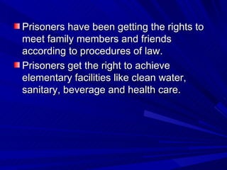 Rights of prison person | PPT