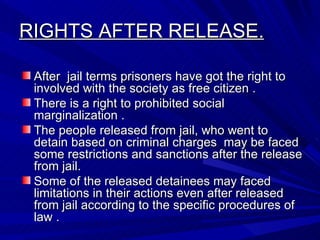 Rights of prison person | PPT