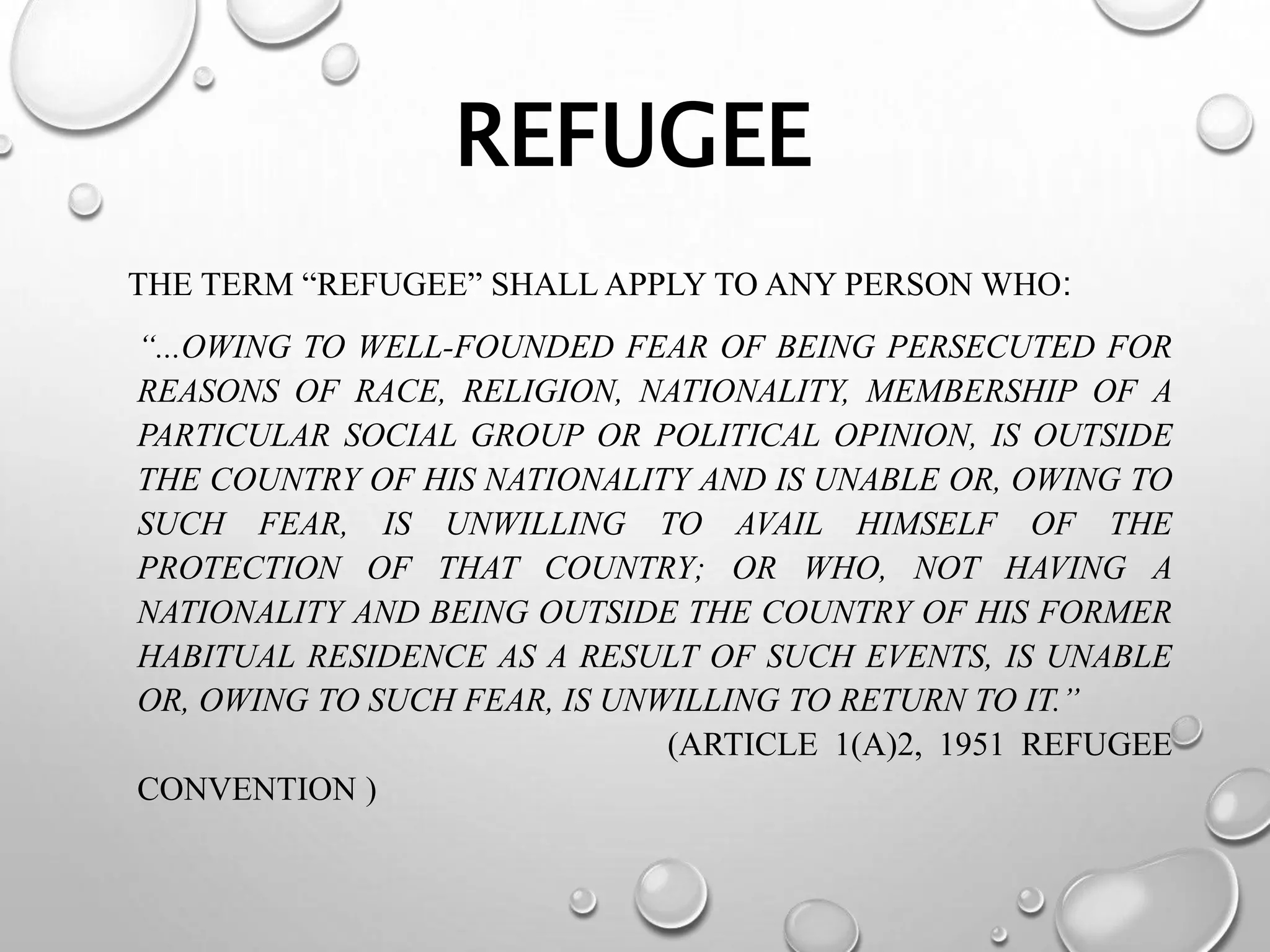Rights of refugees | PPTX