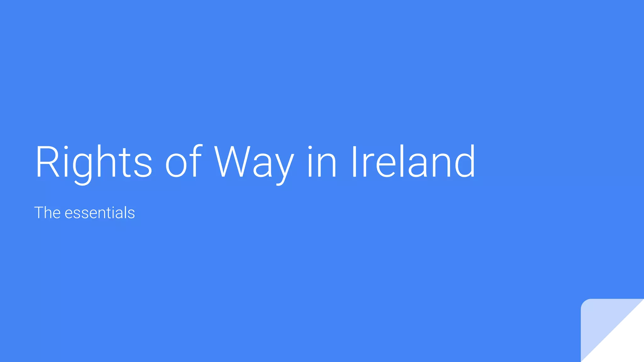 Rights of way in Irish Law-What You Should Know | PPTX