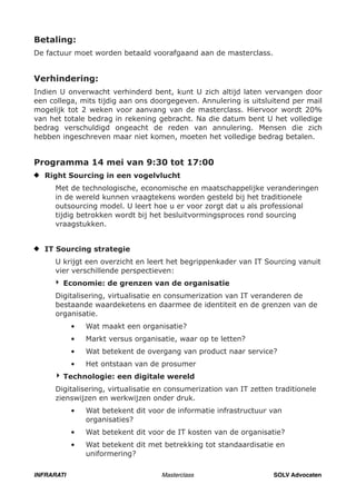 Masterclass Right Sourcing flyer | PDF