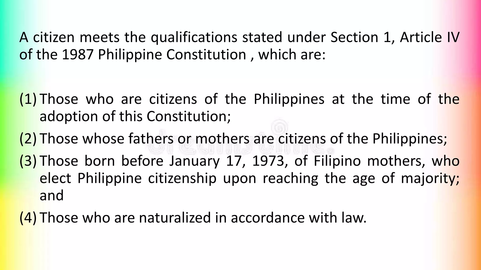 Rights, privileges and responsibilities of a citizen | PPTX | Adoption ...