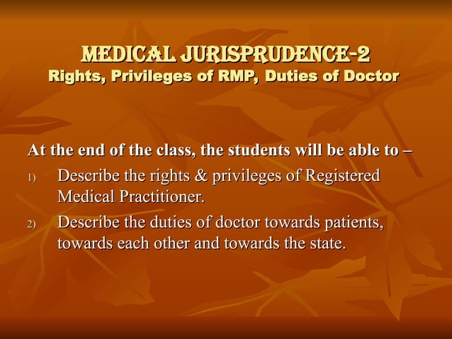 Rights & Privileges of RMP.ppt.......... | PPT