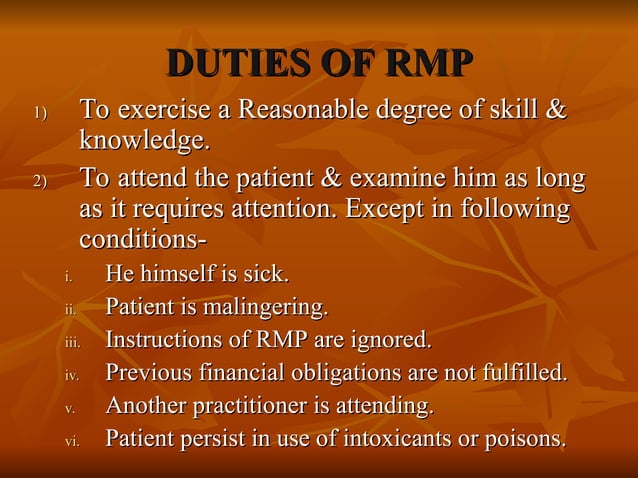 Rights & Privileges of RMP.ppt.......... | PPT
