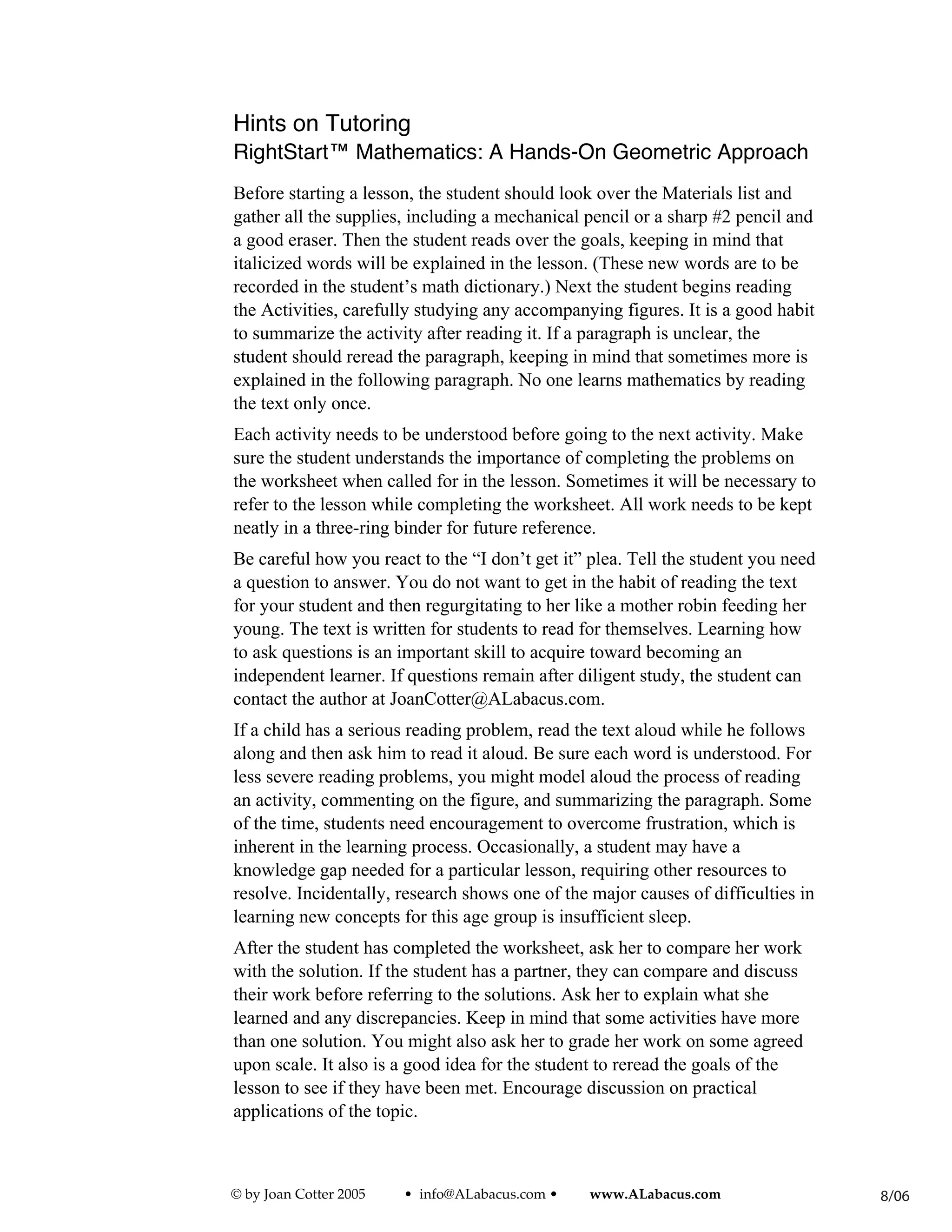 RightStart Geometry | PDF