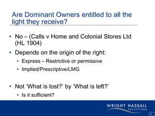 A Brief Introduction to Rights to Light | PPT | Law