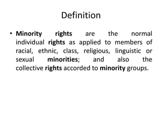 Rights to minorities | PPTX
