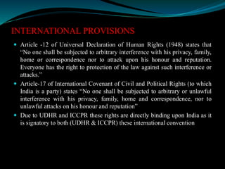 Right to privacy with special reference to marriage [ppt] | PPTX