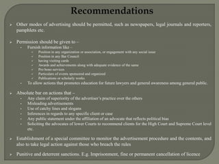 Right to advertisement of advocates | PPTX