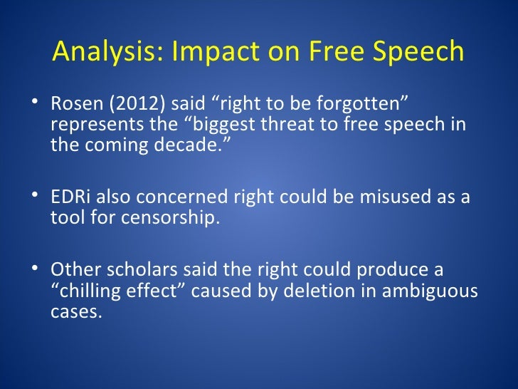 Right to be forgotten presentation