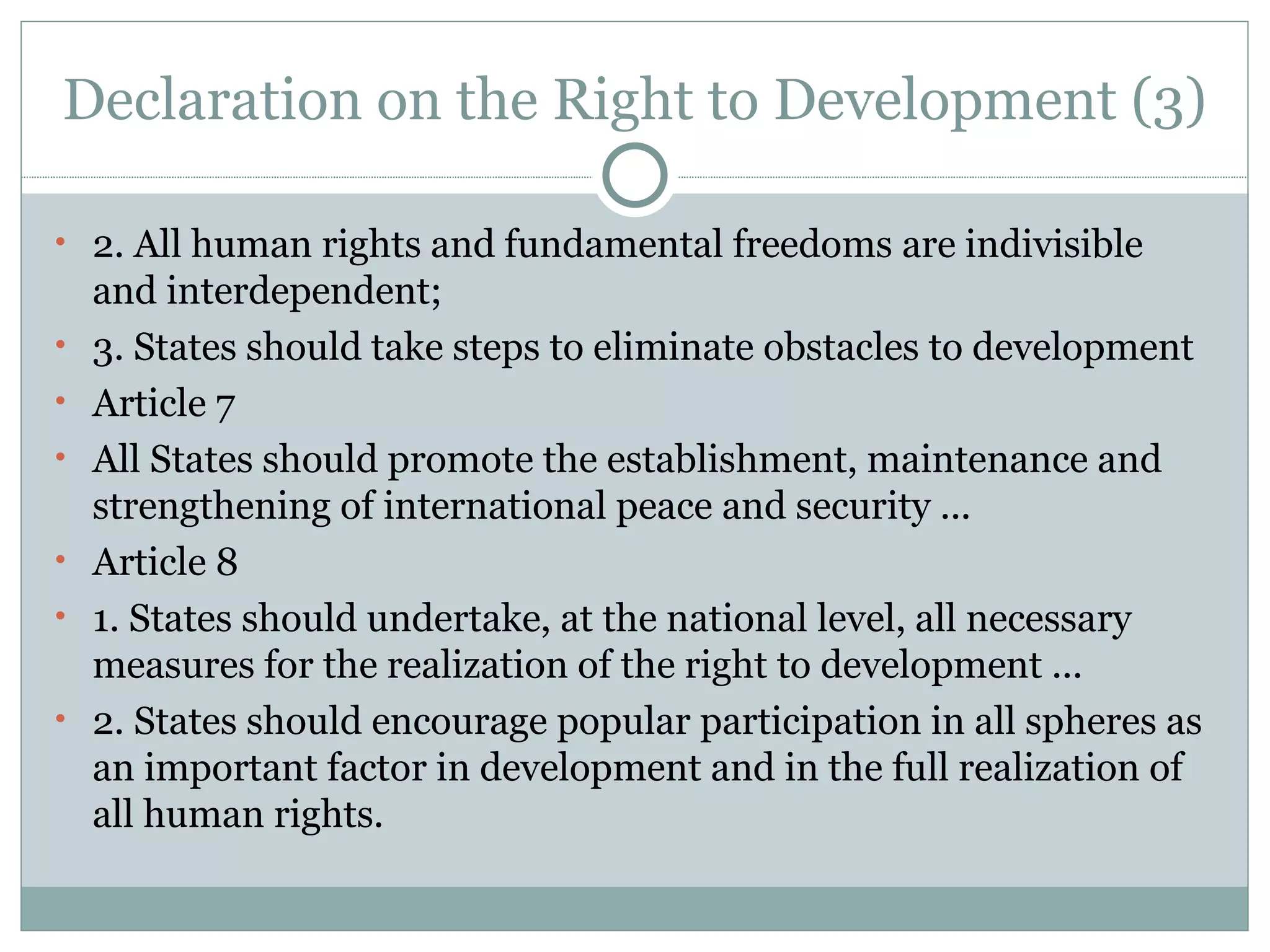 Right to development | PPT