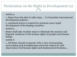 Right to development | PPT