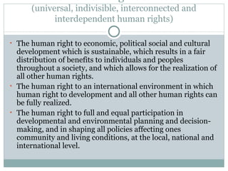 Right to development | PPT
