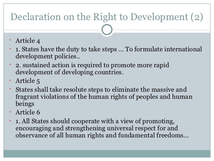 Right To Development