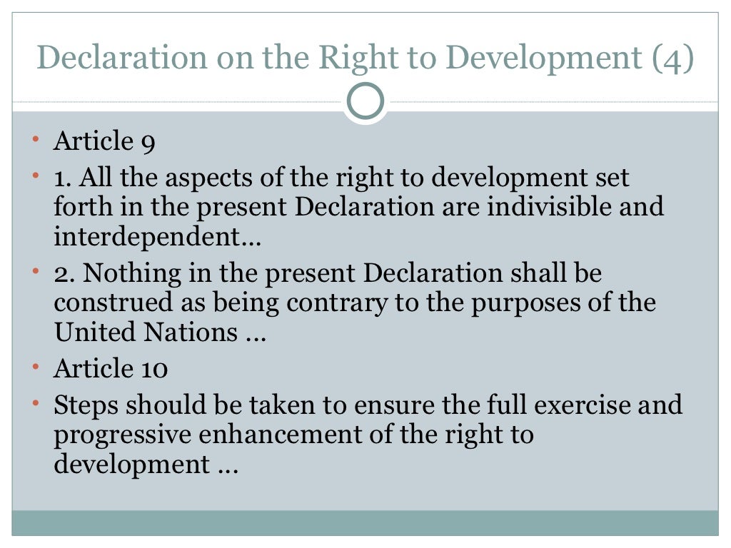 Right To Development