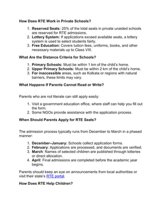 What is the Right to Education (RTE) Act? | PDF