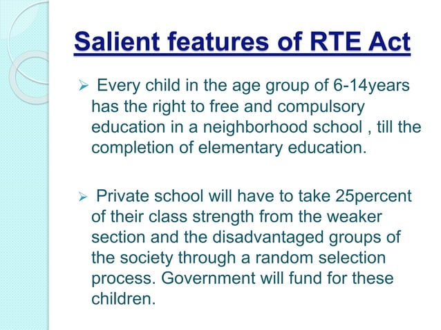 Right to education act 2009 | PPTX