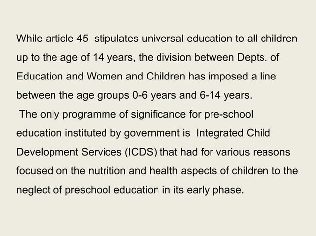Right to education act 2009 and ssa framework | PPT