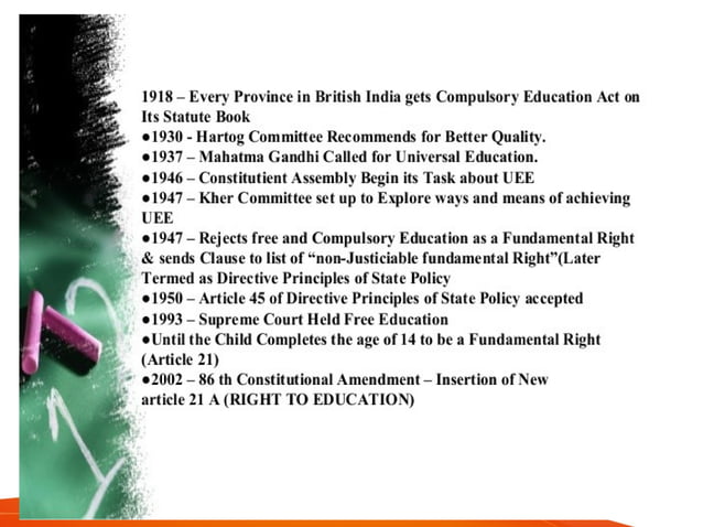 Right to education | PPT | Daycare and Pre-School | Parenting
