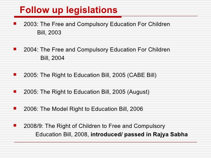 Right To Education Rte Salient Features