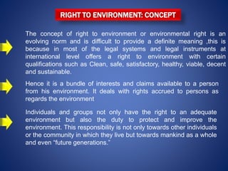 Right to environment | PPTX