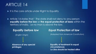 Right to equality | PPTX