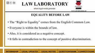 Right to Equality | PPTX
