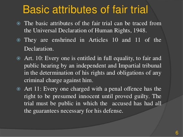 Right to fair trial