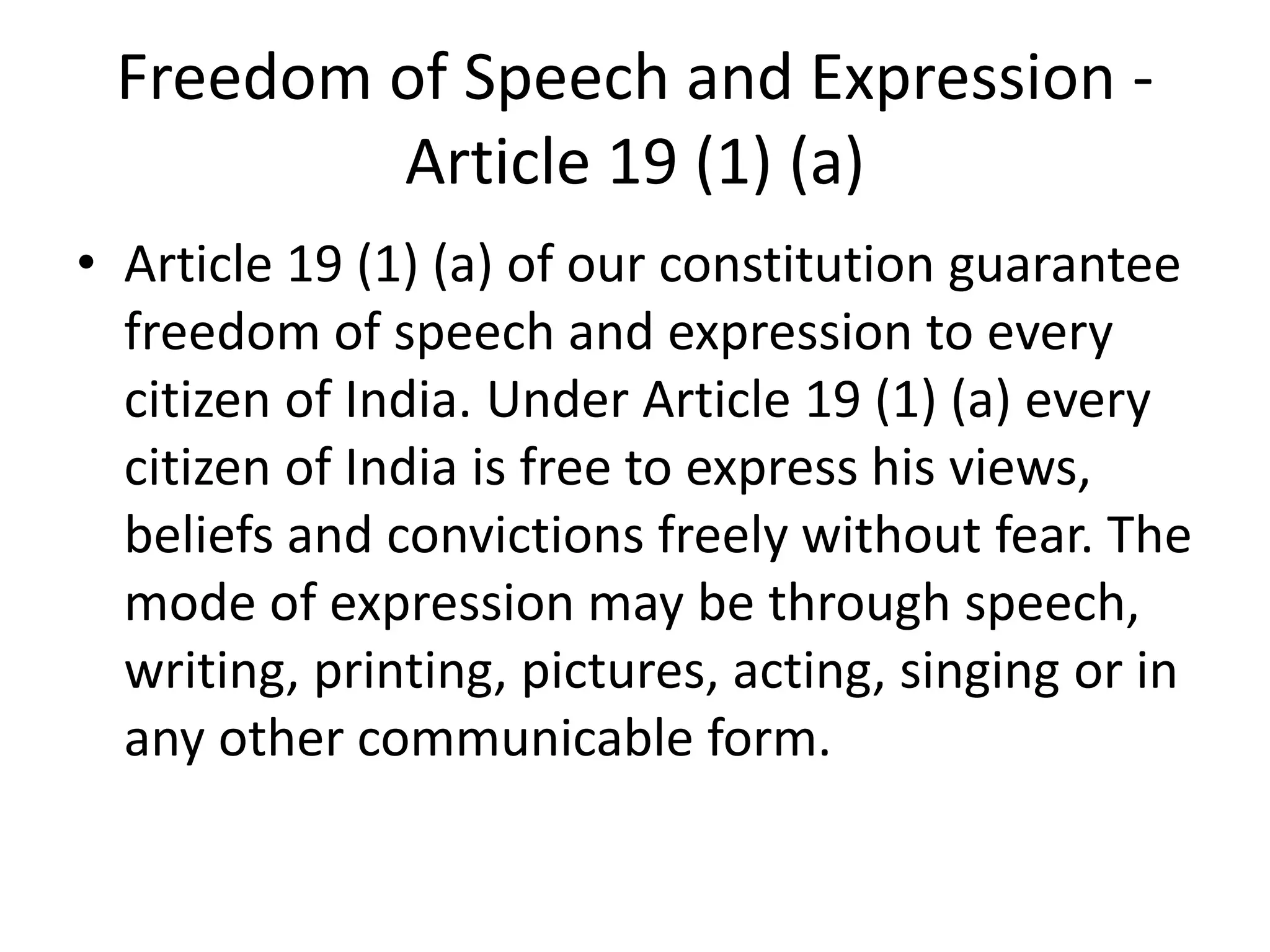 Right to freedom | PPTX