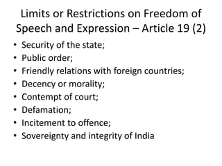 Right to freedom | PPTX