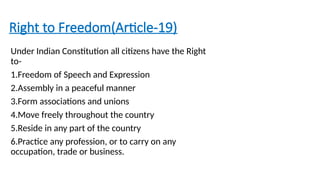 Right to Freedom Class 9th powerpoint presentation | PPTX