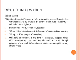 Right to informatiom act | PPT