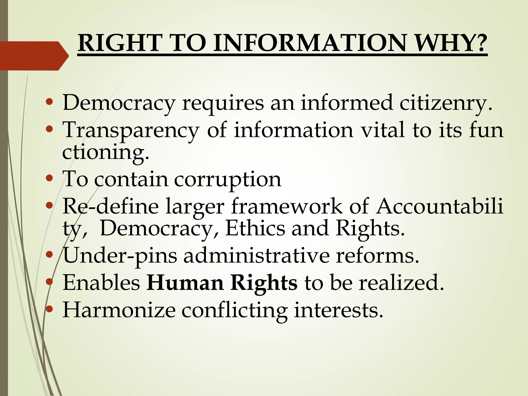 Right to Information Act | PPT