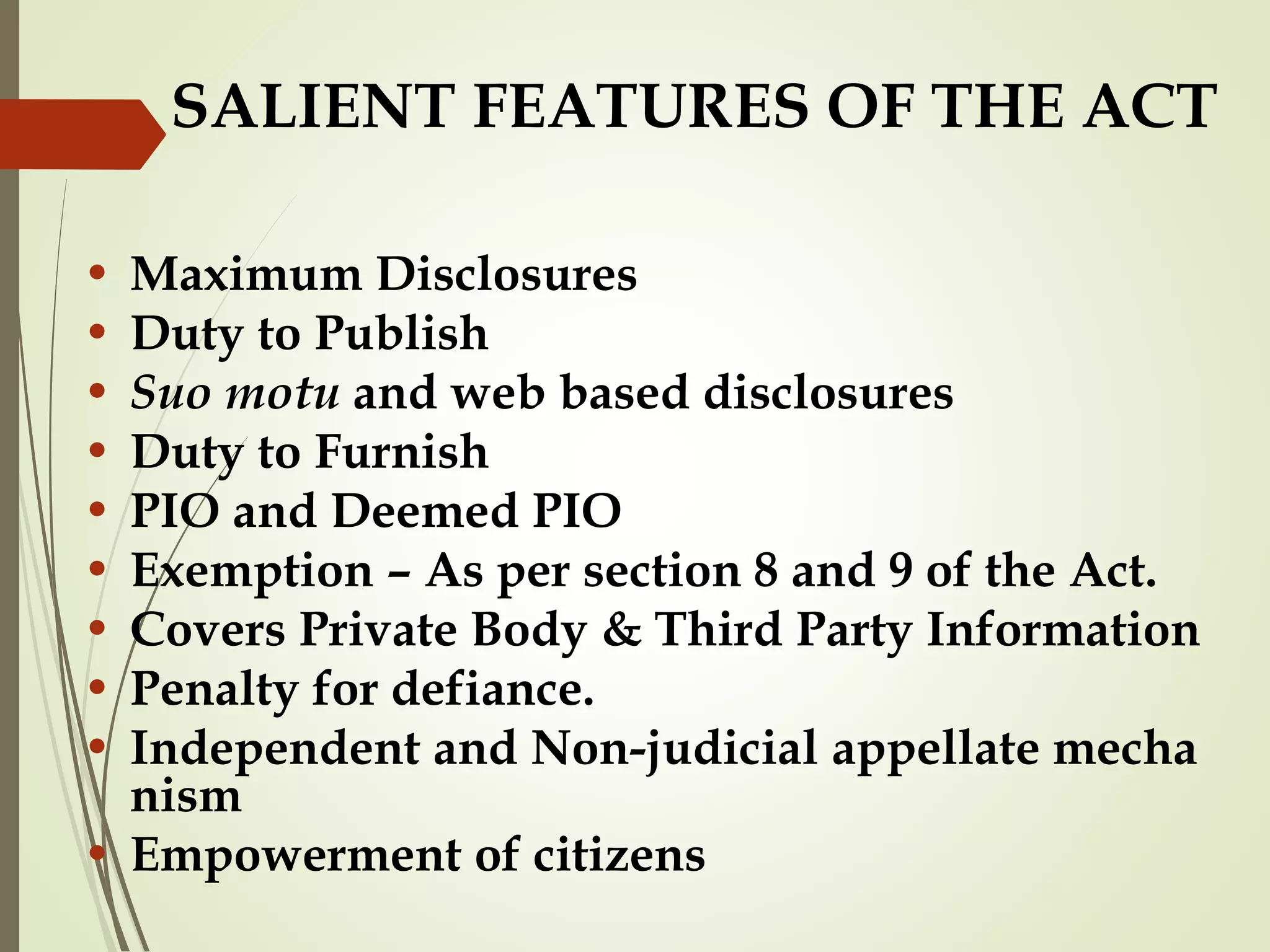 Right to Information Act | PPT