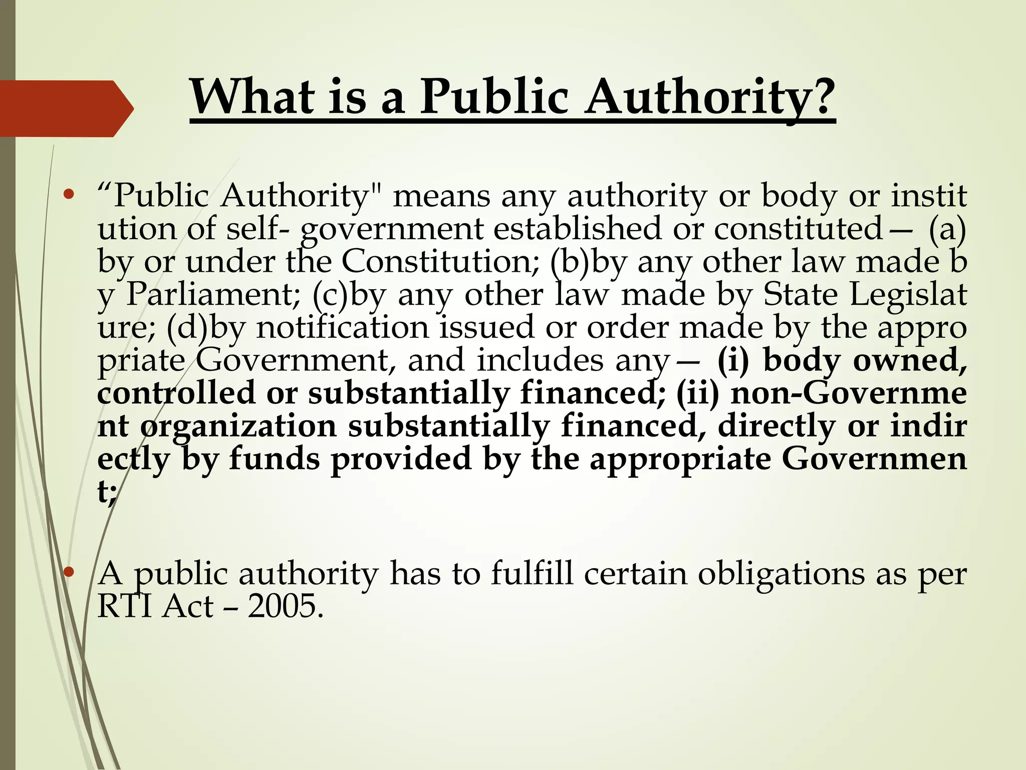 Right to Information Act | PPT